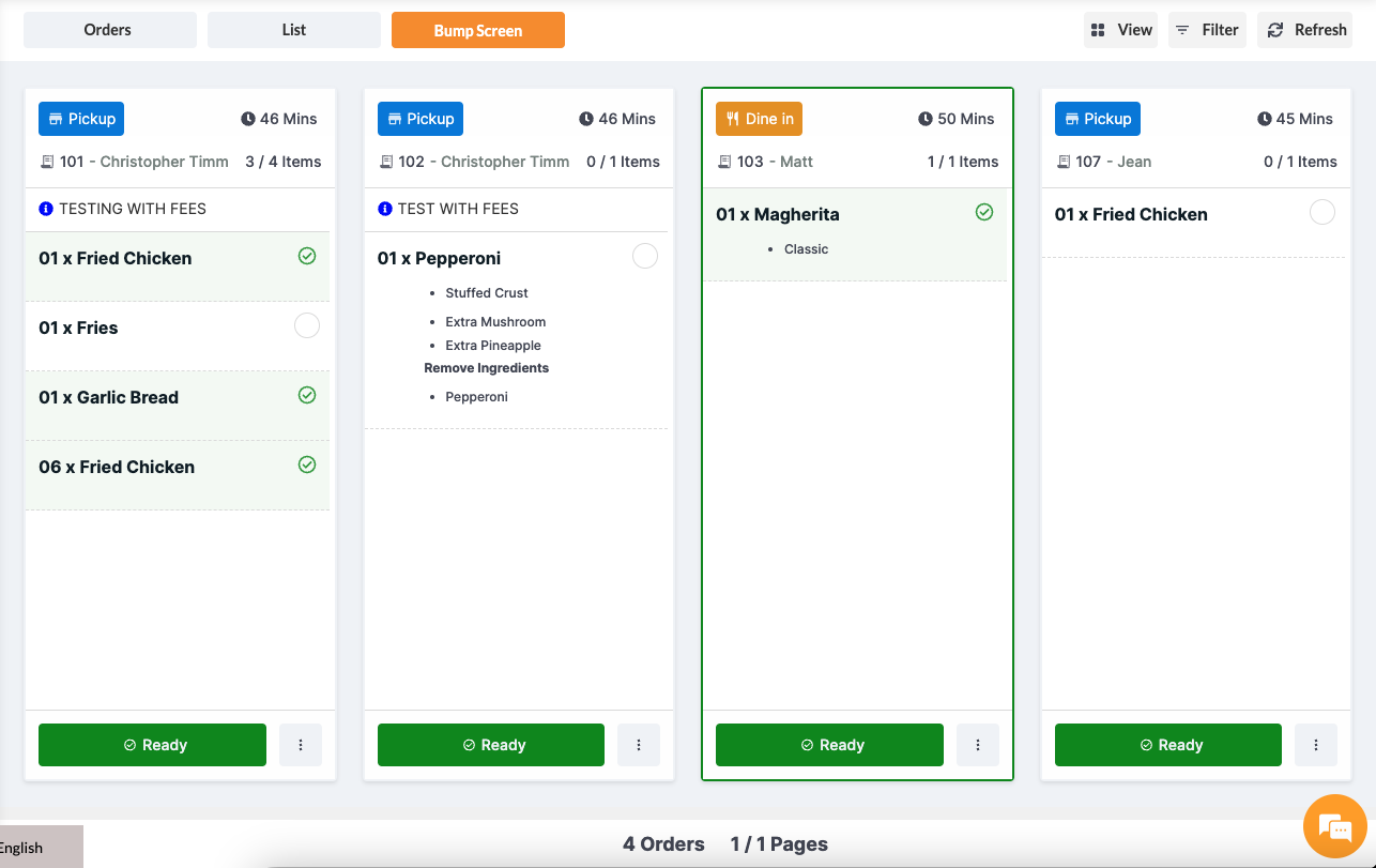 Bump Screen - CloudWaitress